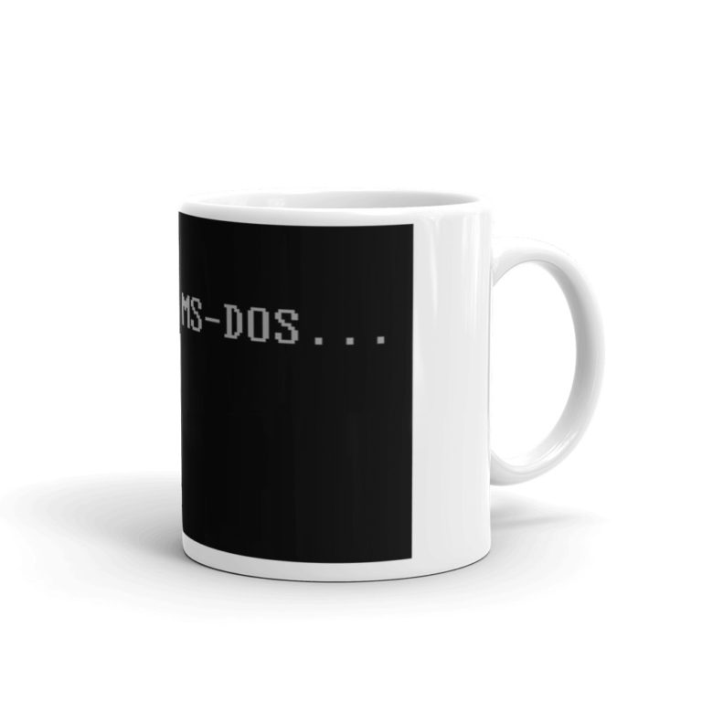 Must Have Mugs "Geekin'" MS-DOS Coffee Mug - MustHaveMugs